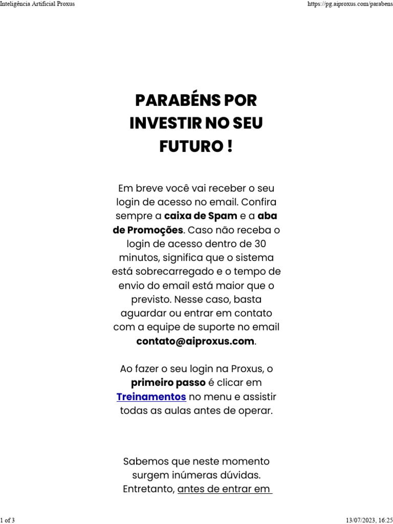 Inteligência Artificial Proxus | PDF