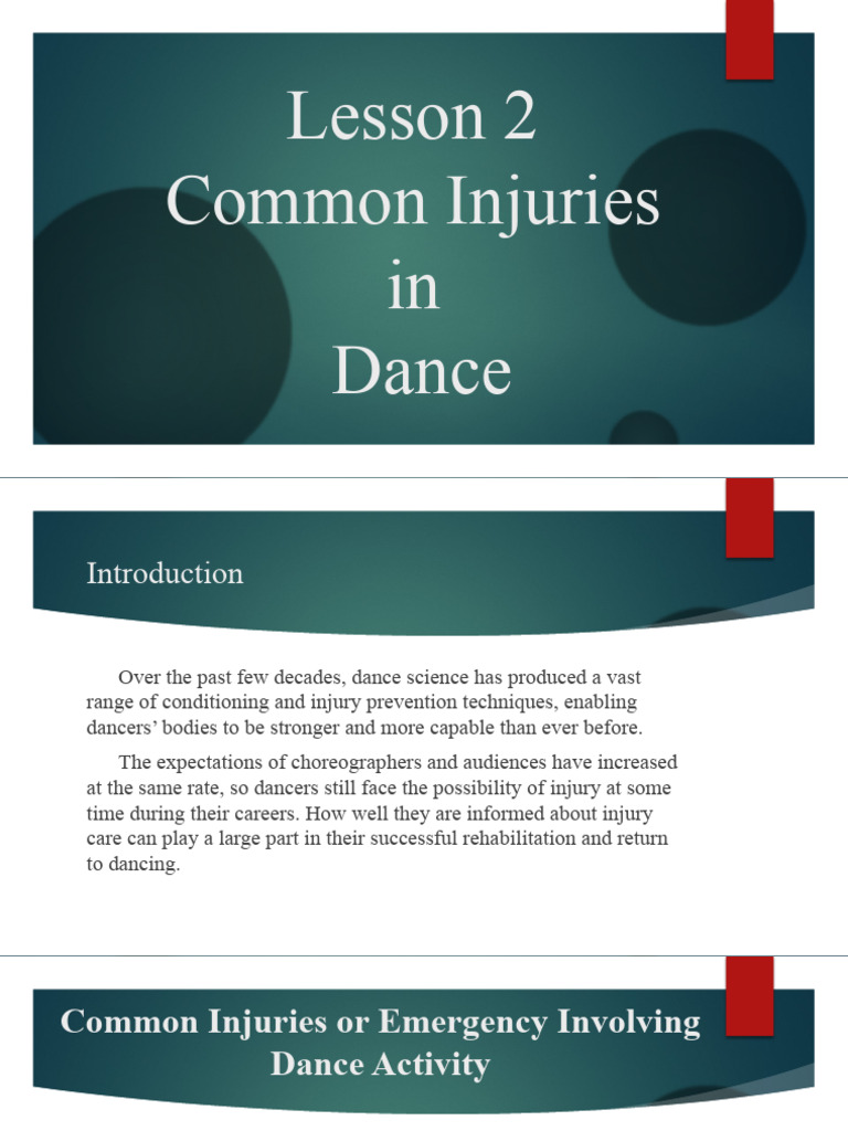 Common Dance Injuries Guide | PDF | Wellness