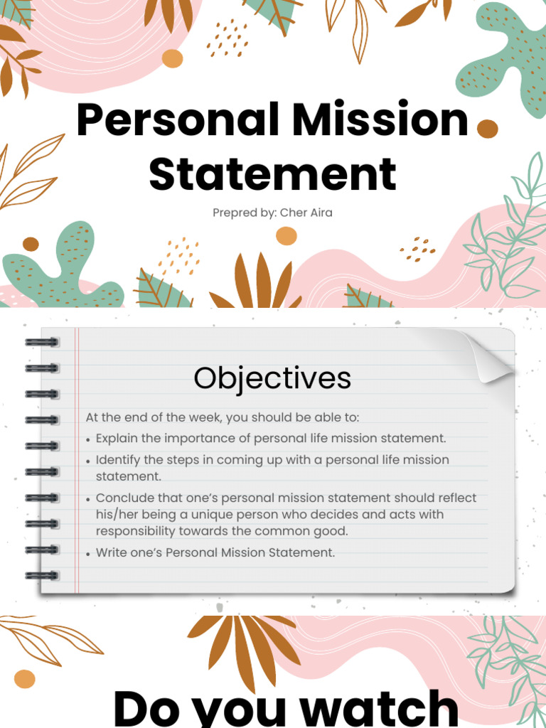 Personal Mission Statement | PDF