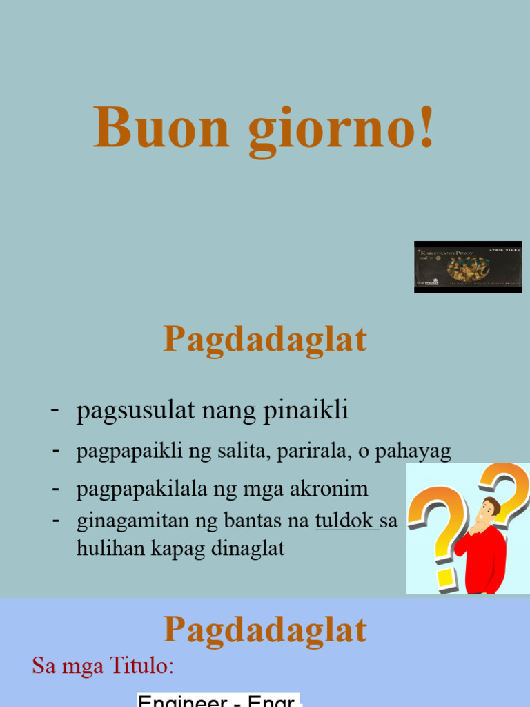 Pagdadaglat | PDF