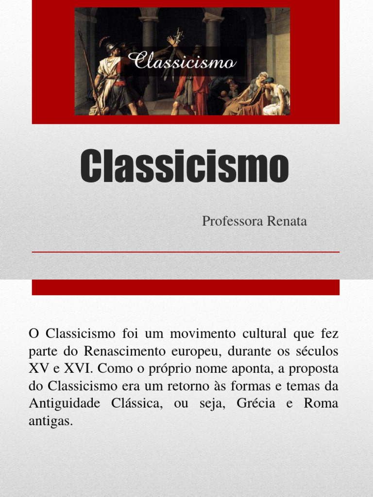 Classicismo | PDF