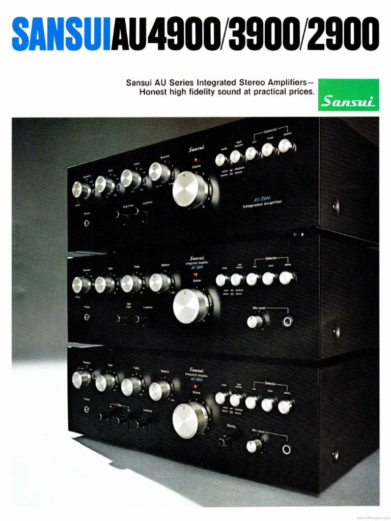Hfe Sansui Au-2900 3900 4900 Brochure en | PDF
