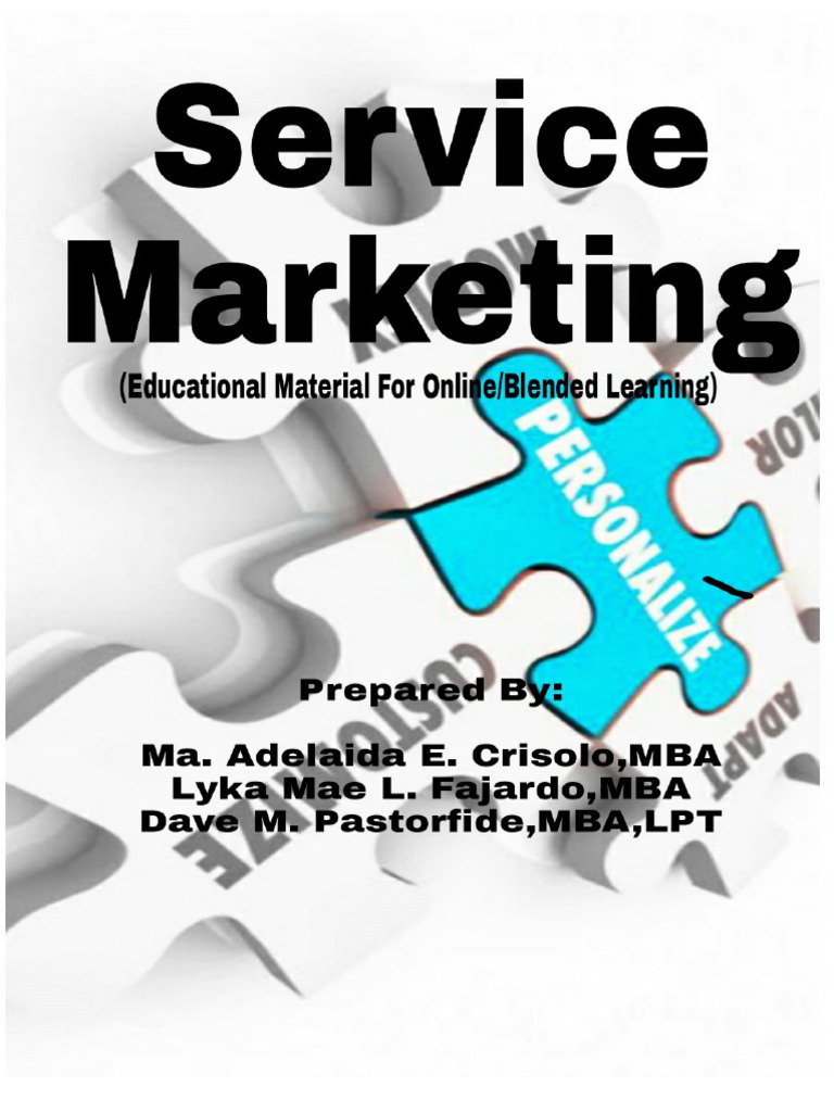 ELECTIVE 6 Services Marketing Module | PDF