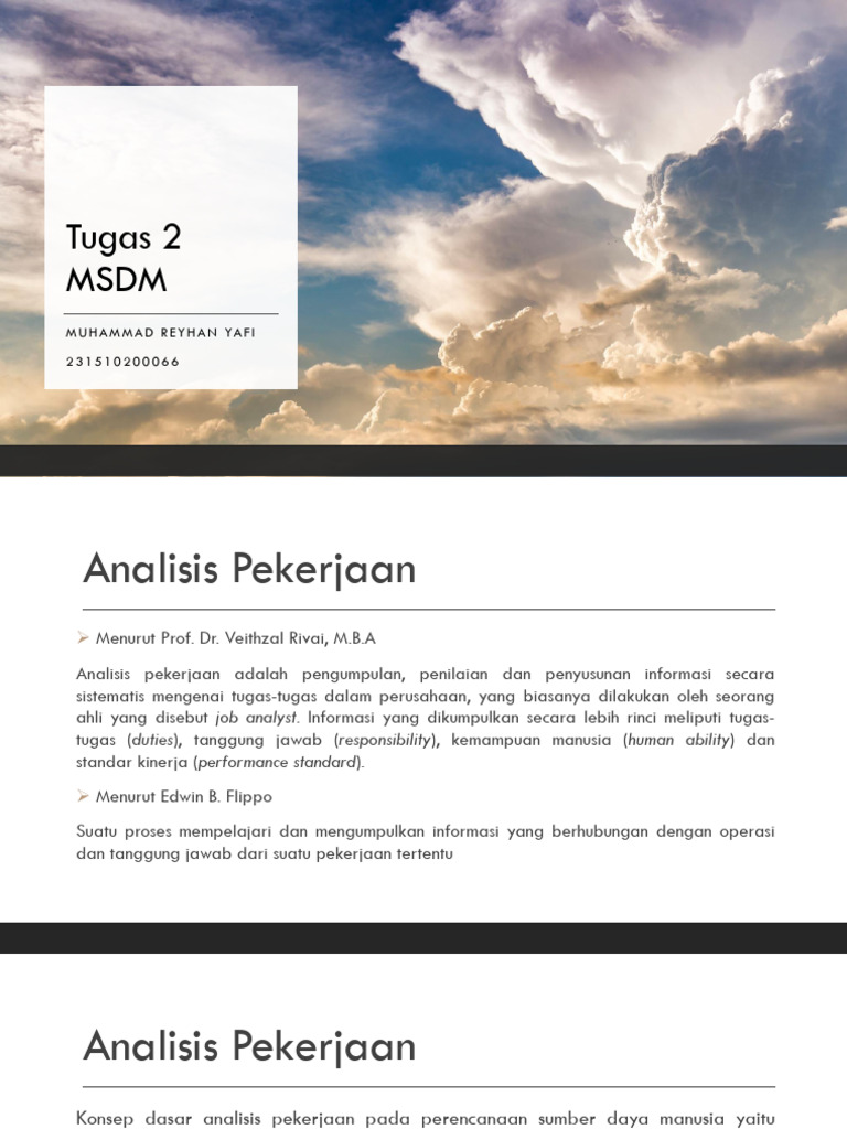 Tugas 2 MSDM - Muhammad Reyhan Yafi | PDF