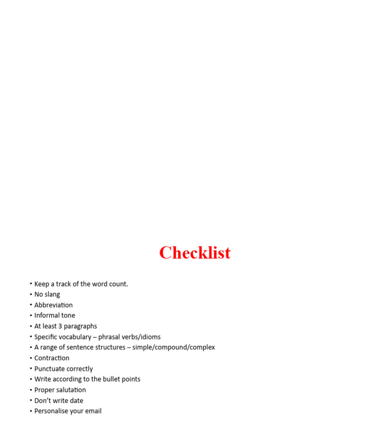 Letter Checklist | PDF