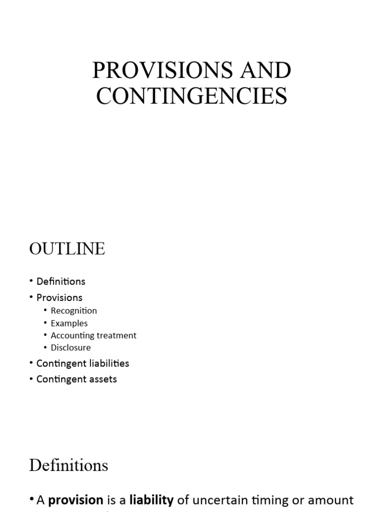Provisions and Contingencies | PDF | Debits And Credits | Cost