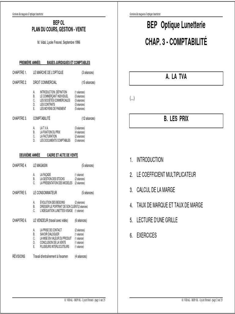 Cours Gestion BEPOL 3 Compta | PDF