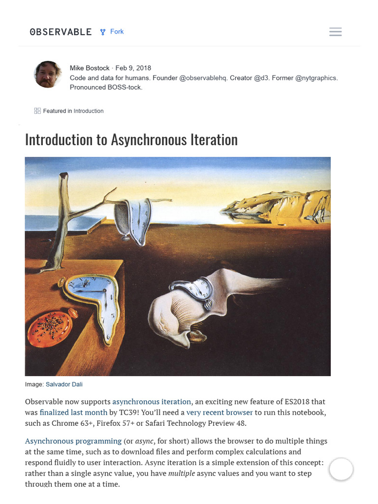 Introduction To Asynchronous Iteration - Observable | PDF