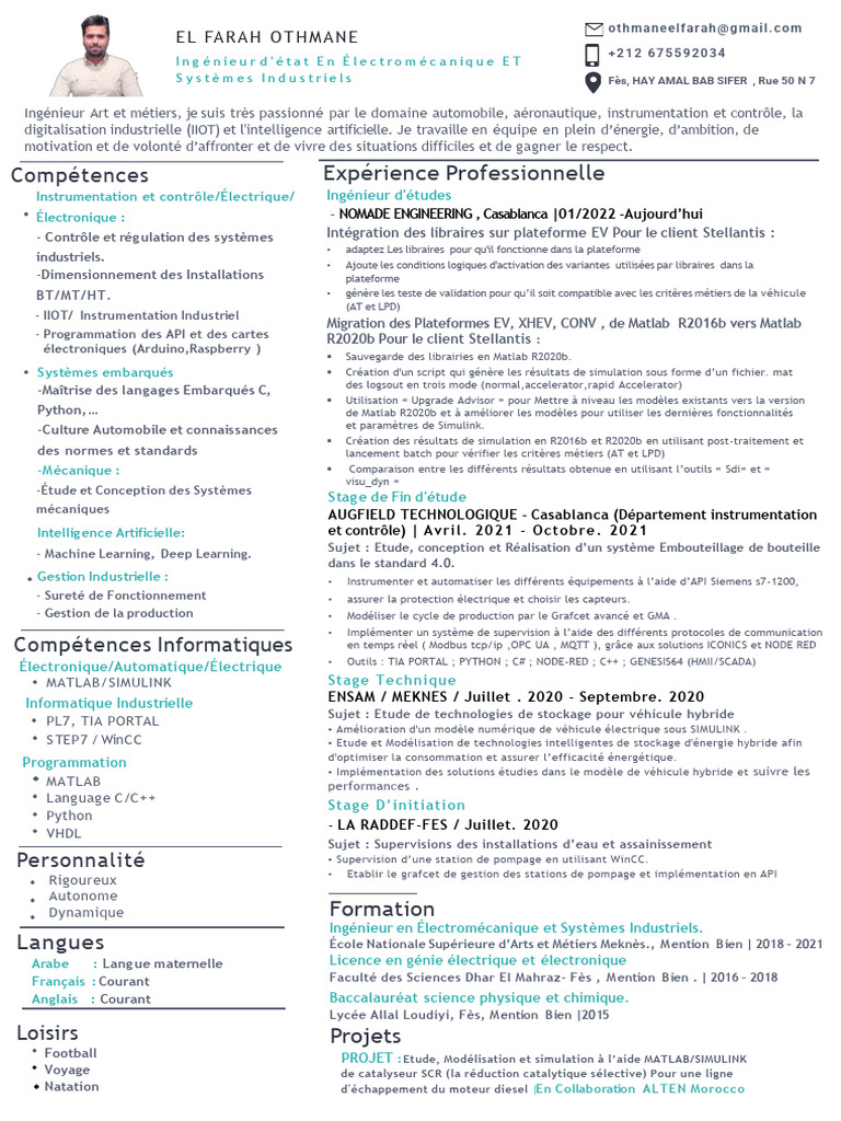 CV - Othmane - El Farah | PDF