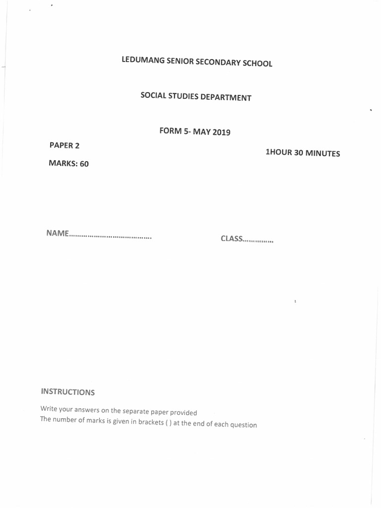 Past Papers | PDF