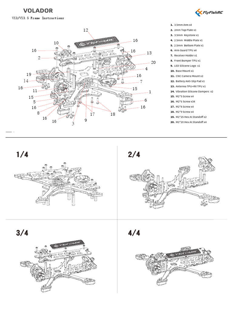 Volador VX3.5 Frame Assembly Guide | PDF | Equipment | Photography ...