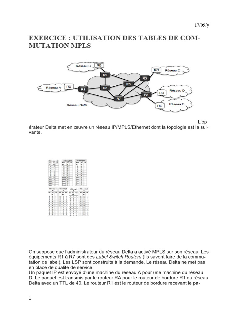 Utilisation des Tables de Commutation MPLS | PDF | Mise en réseau ...