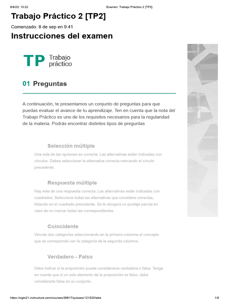 Examen - Trabajo Práctico 2 (TP2) 91.67% | PDF | Compartir (Finanzas ...