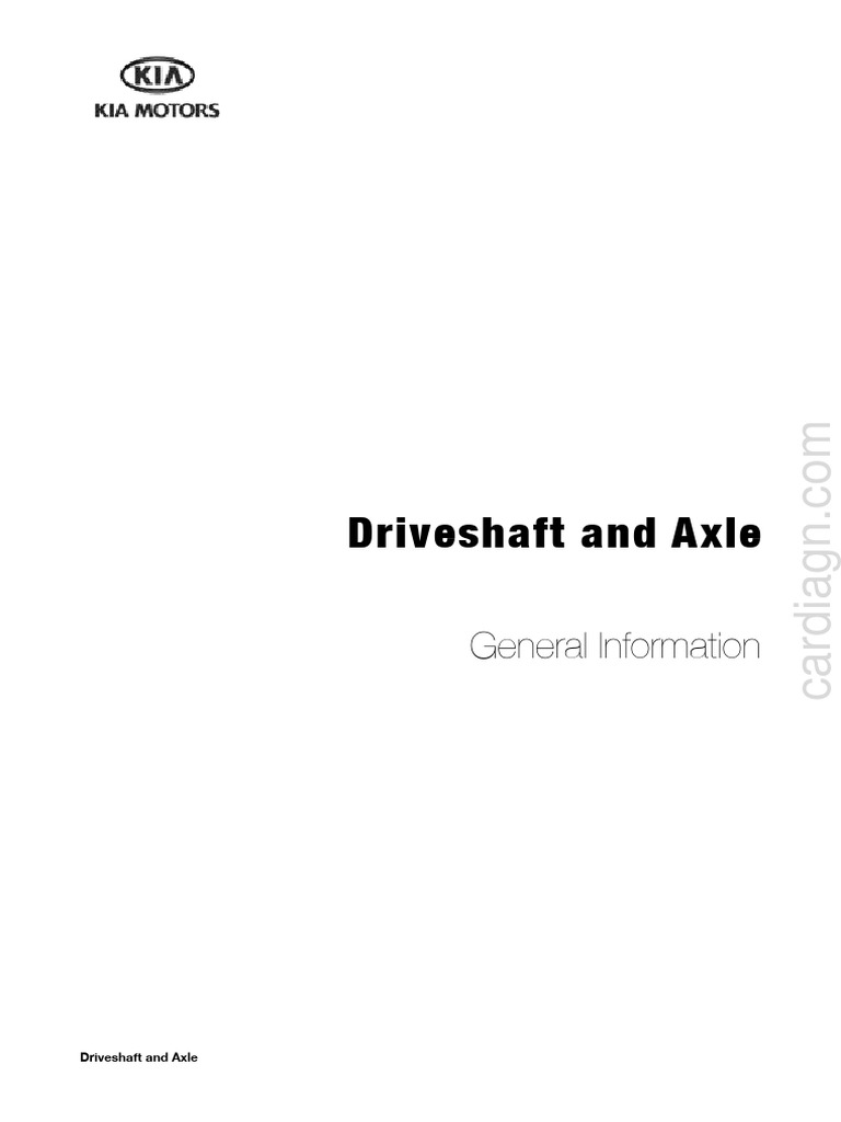 Driveshaft and Axle | PDF | Axle | Machines