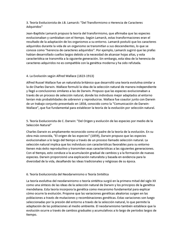 Proyecto CTA | PDF | Evolución | Seleccion natural