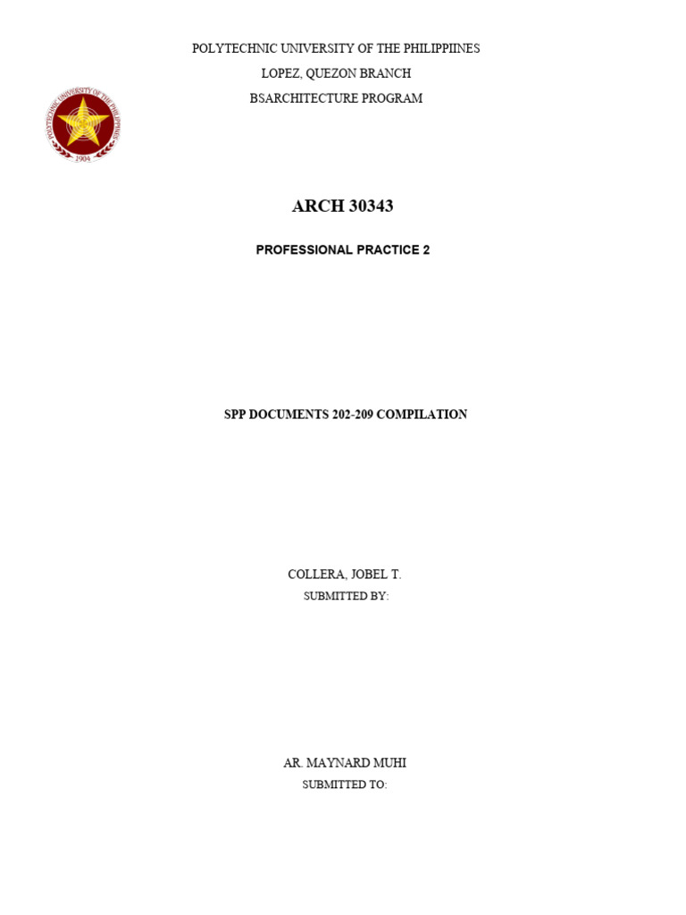SPP Doc. 201-209 | PDF | Architect | Feasibility Study