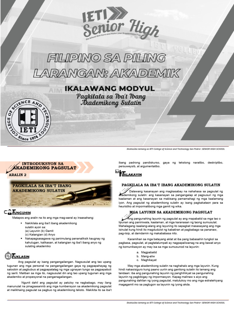 FILSPL-AKADEMIK MODYUL 2 - Genyo | PDF