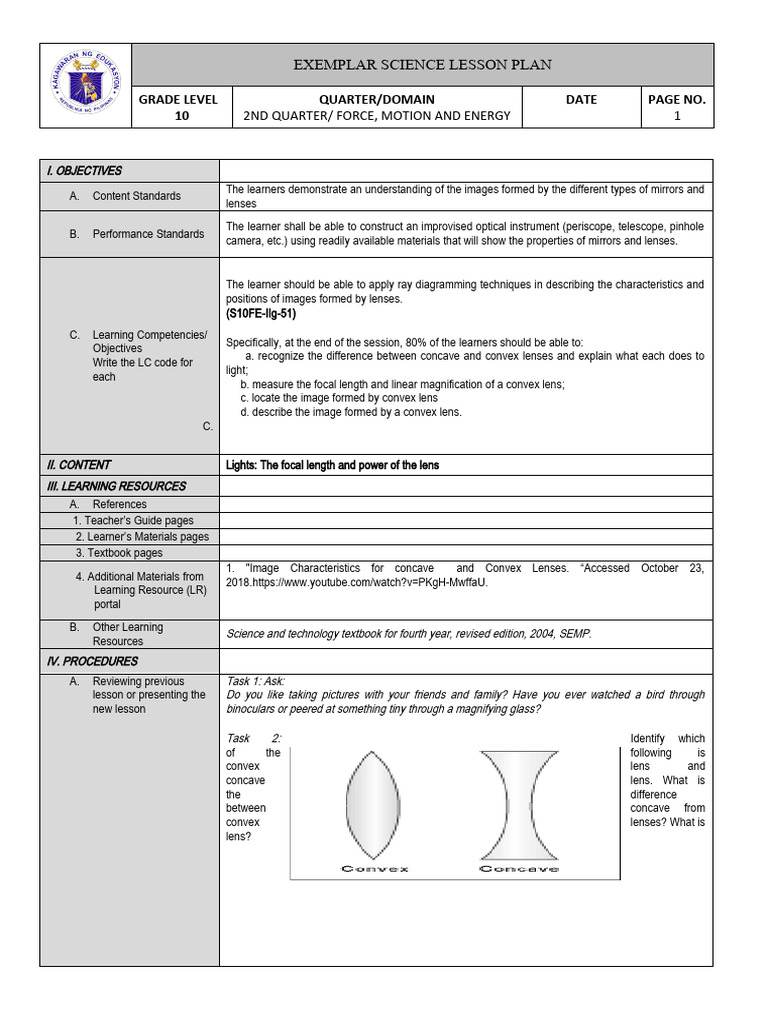 DLP PHY G10 W8 D1 Rev | PDF | Optics | Glass Engineering And Science