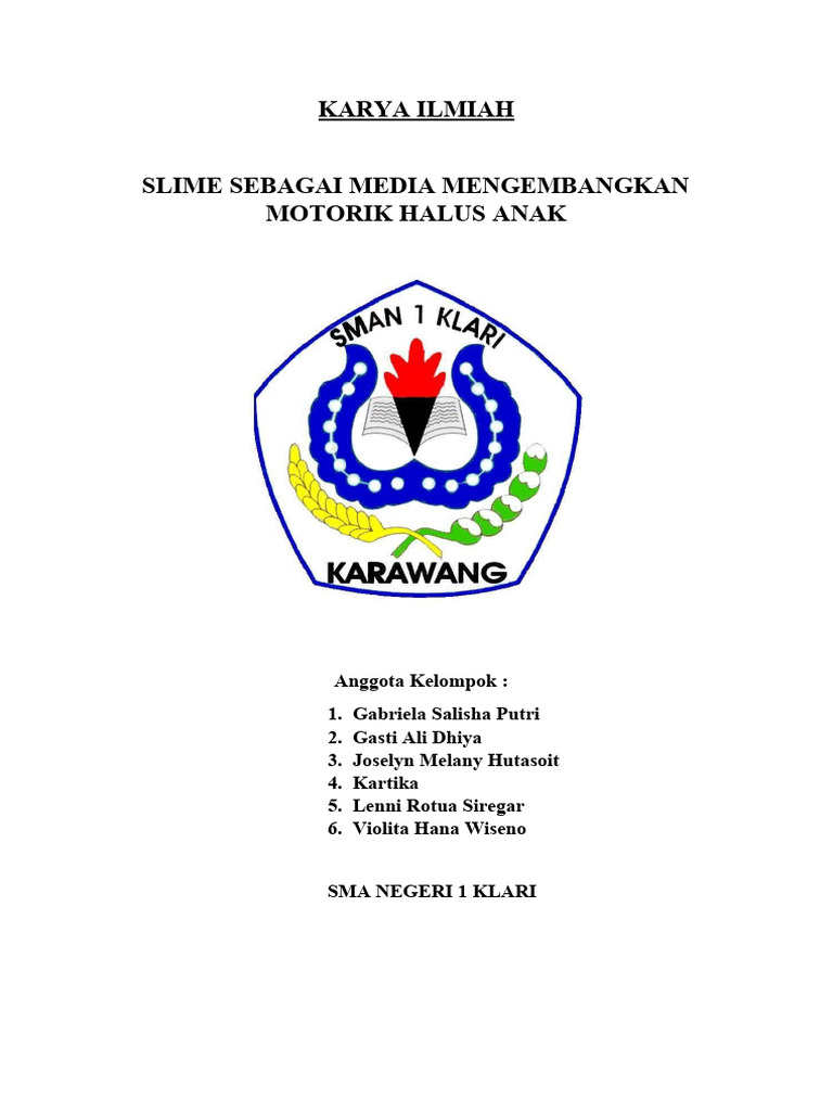 Manfaat Slime untuk Motorik Halus Anak | PDF | Karier & Perkembangan ...