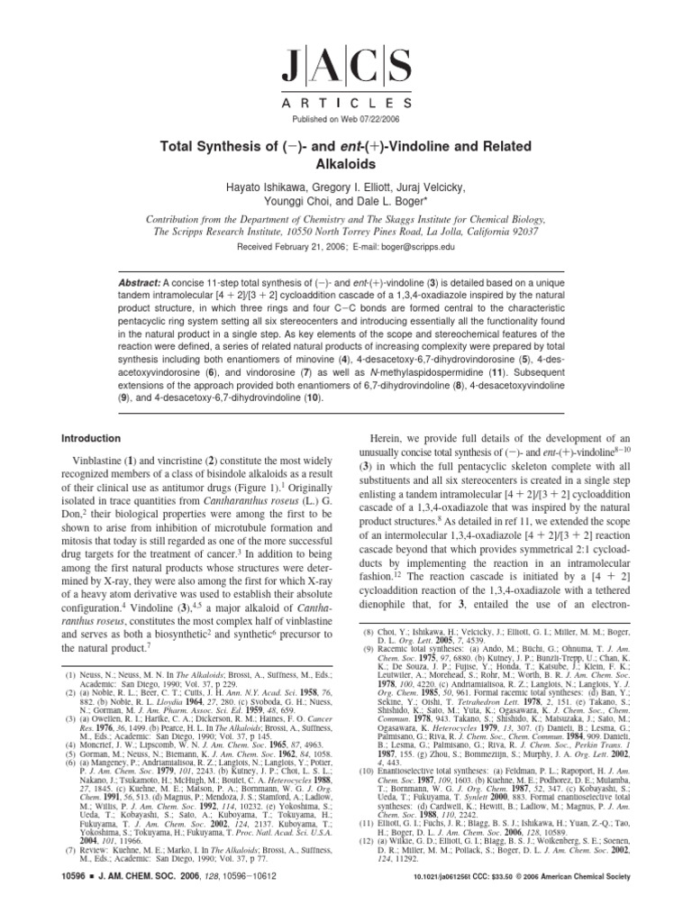 V2 Vindoline | PDF | Chemistry | Organic Chemistry