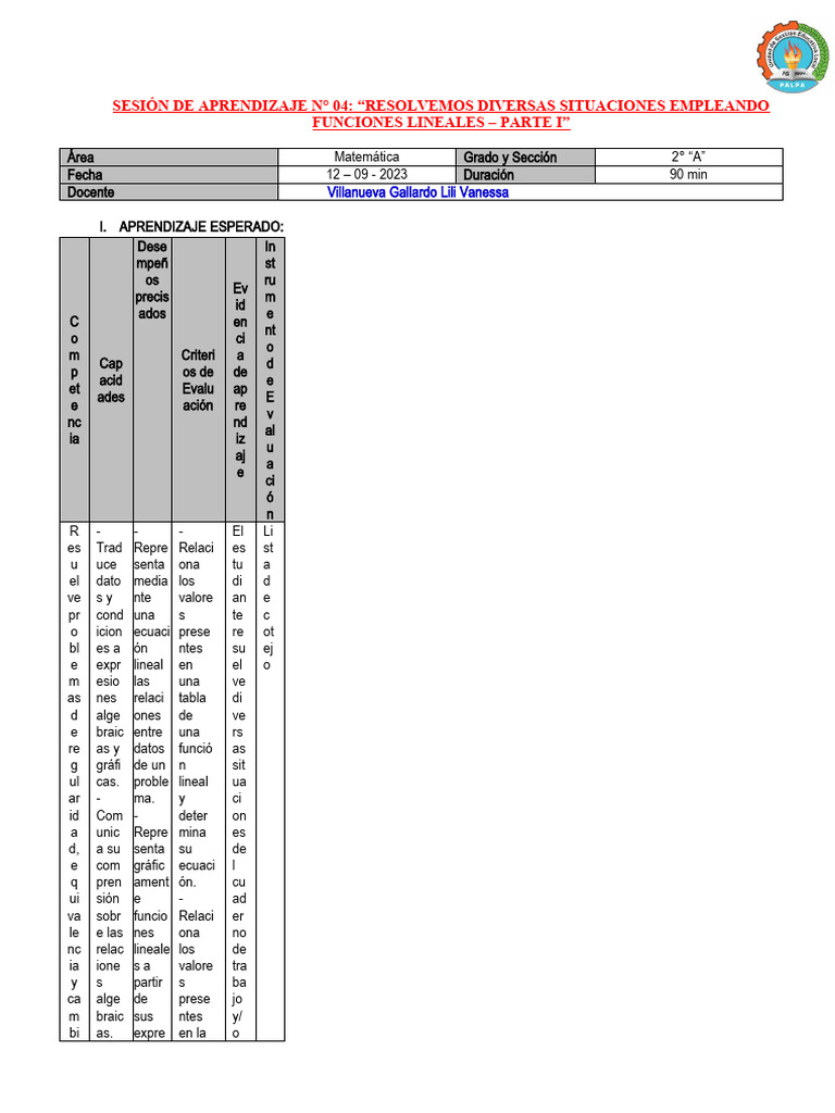 2°-SESION 9-EDA 5... Segundo Grado | PDF | Pendiente | Ecuaciones
