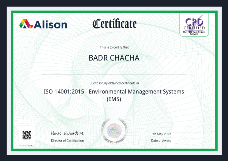 Alison Certificate 1428 15180747 | PDF