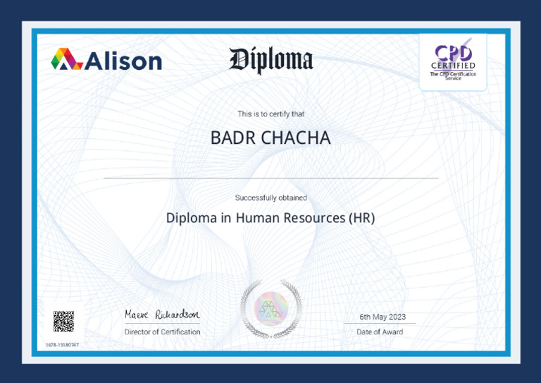 Alison - Diploma 1678 15180747 | PDF