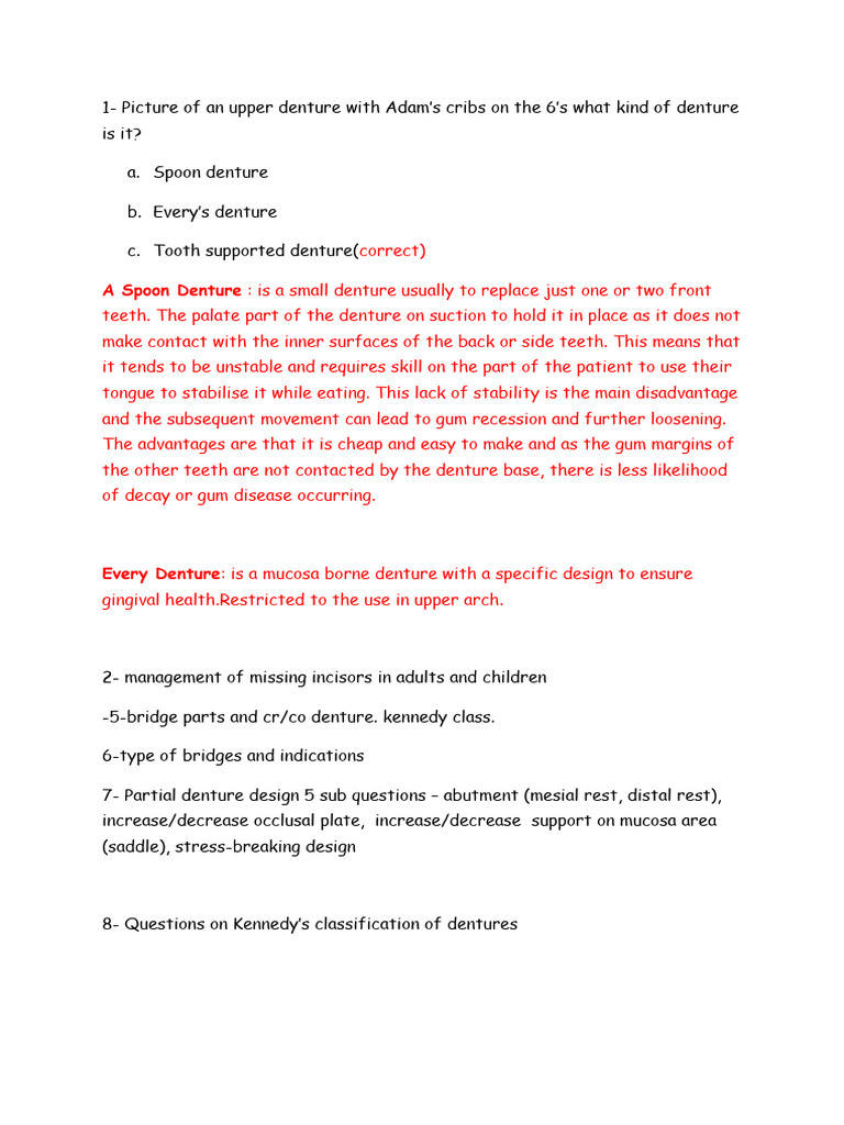 A Spoon Denture: Is A Small Denture Usually To Replace Just One or Two ...