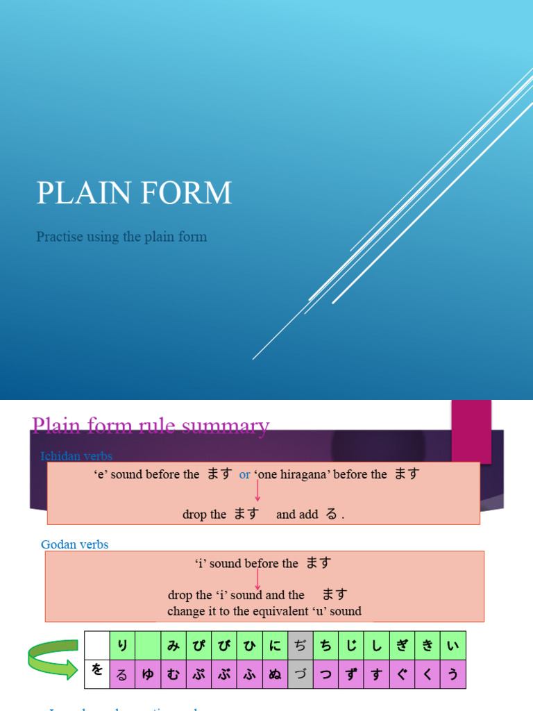 Plain Form Practise | PDF