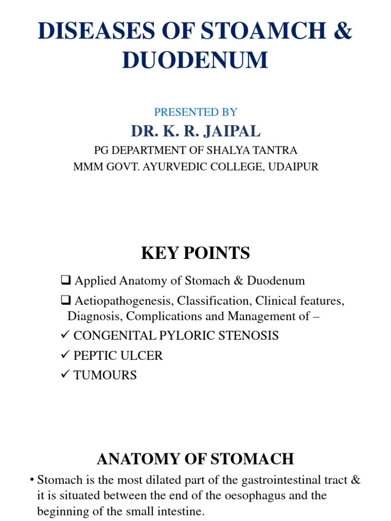 Diseases of Stomach & Duodenum | PDF | Stomach | Digestive System