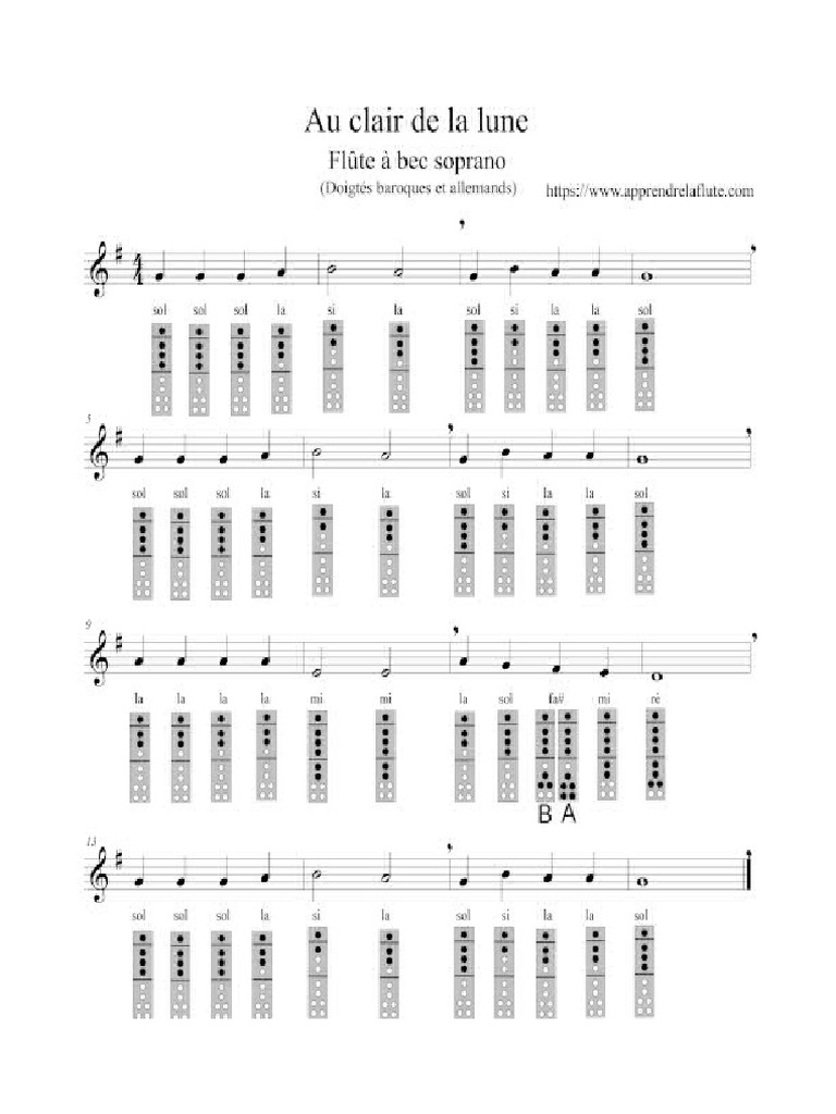 Au Claire de La Lune | PDF