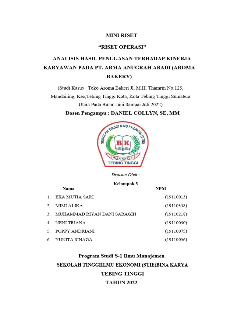 Mini Riset Kelompok | PDF