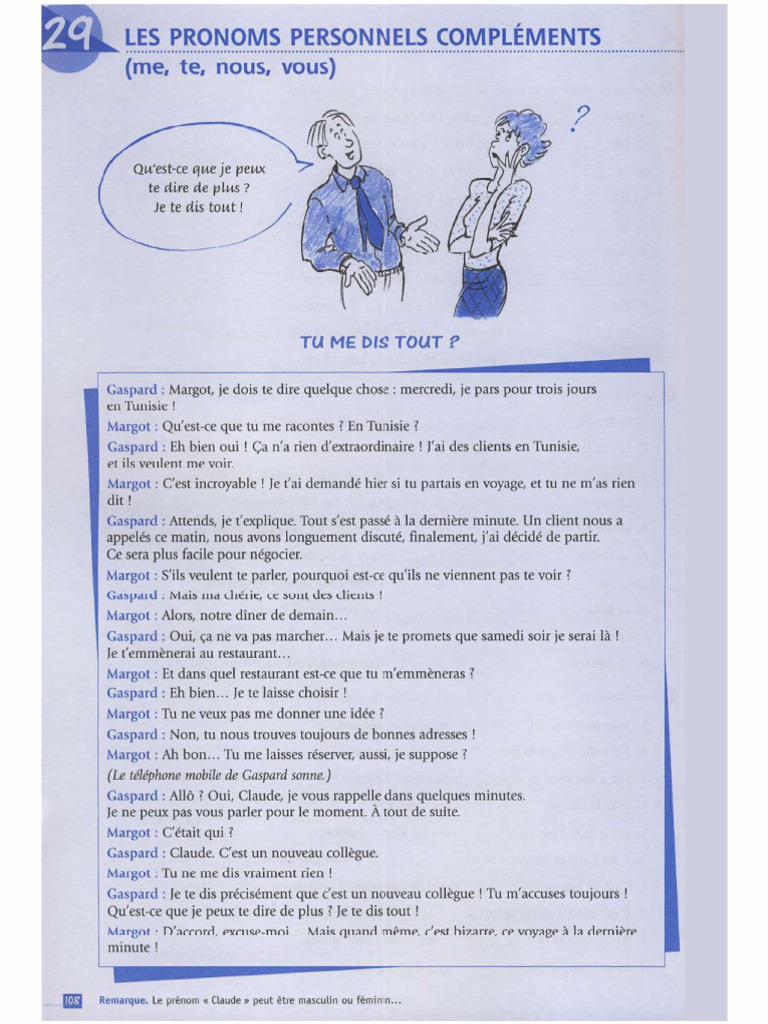 Les Pronoms Personnels Compléments (Me, Te, Nous, Vous, Lui, Leur, Le ...