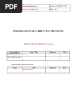 F Performance Qualification Protocol | PDF | Verification And ...