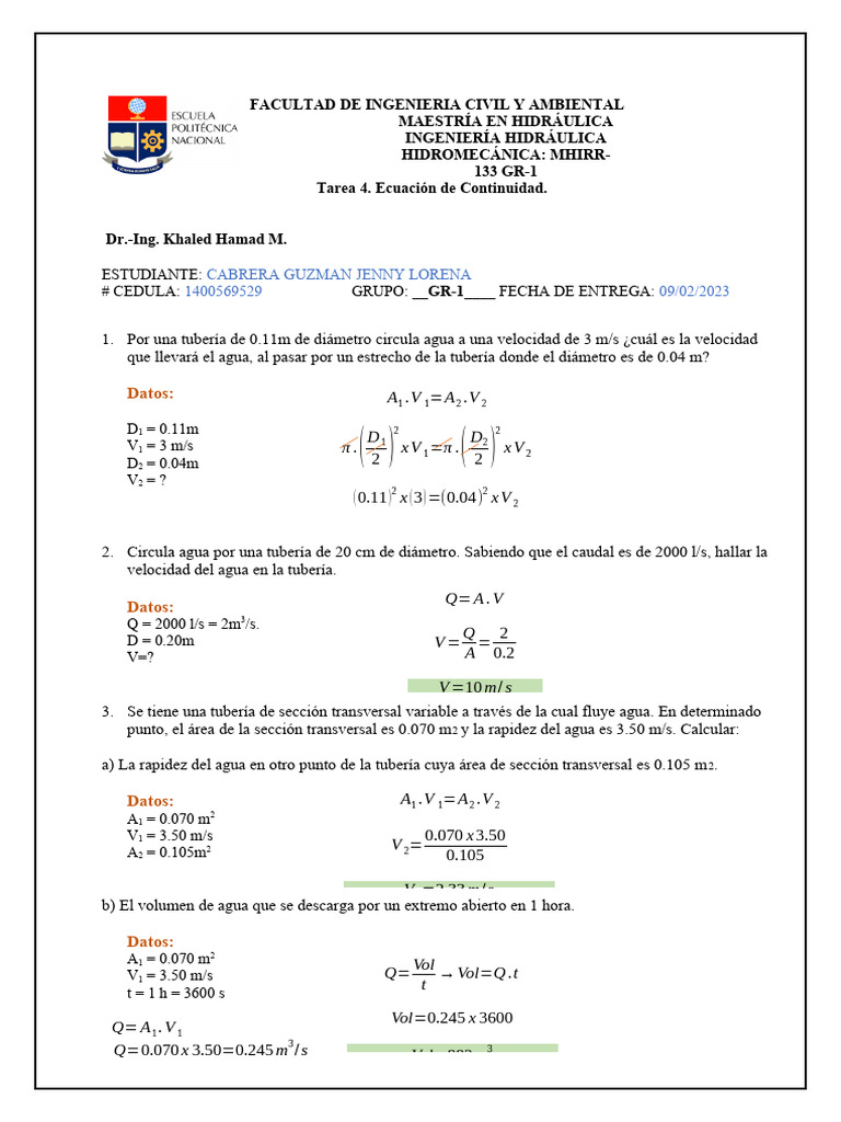 Deber N4 - HM - 2022A - Jenny Cabrera | PDF | Mecánica de Medios Continuos | Materiales ...