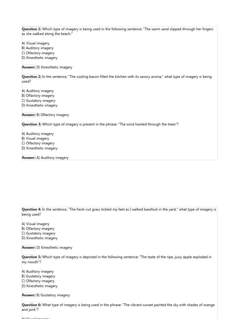Sensory Imagery | PDF | Neuropsychology | Neuropsychological Assessment