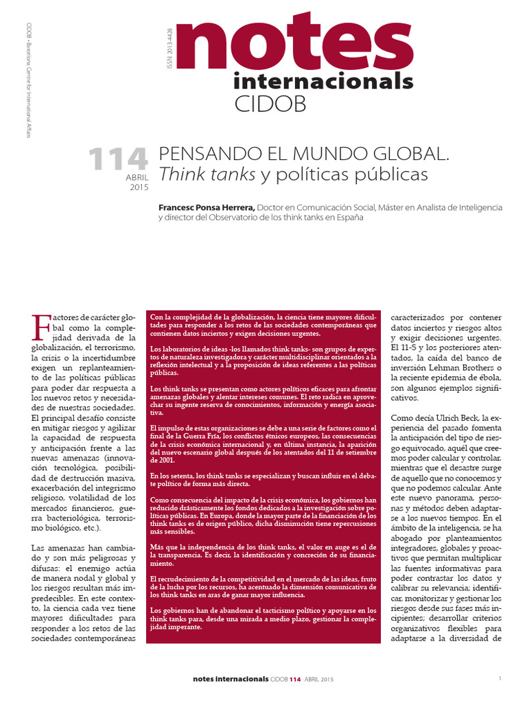 Think Tanks | PDF | Think Tank | Rand Corporation