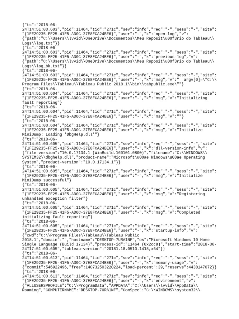 Log | PDF | Microsoft Windows | Computer Programming