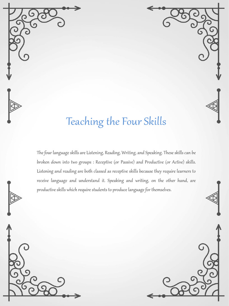 Teaching The Four Skills Download Free Pdf Reading Comprehension