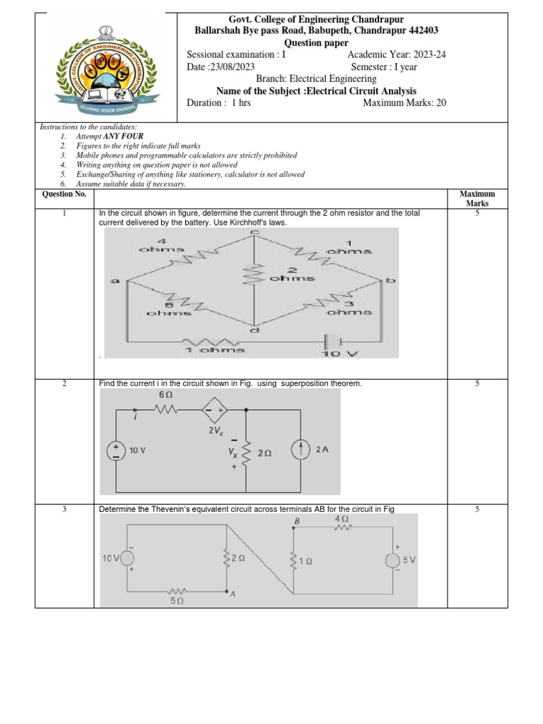 Eca Sessional I Paper | PDF