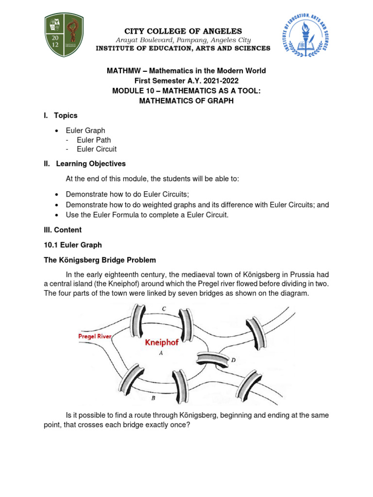 Euler Graphs | PDF | Vertex (Graph Theory) | Discrete Mathematics