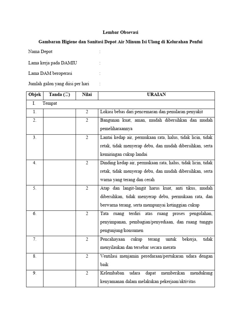 Lembar Observasi Penelitian | PDF