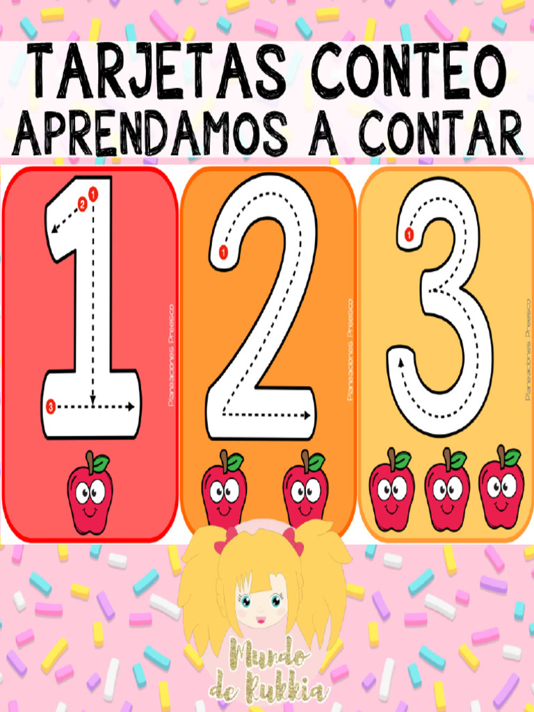 Tarjetas Para Aprender A Contar Recopilado Por Mundo De Rukkia Pdf