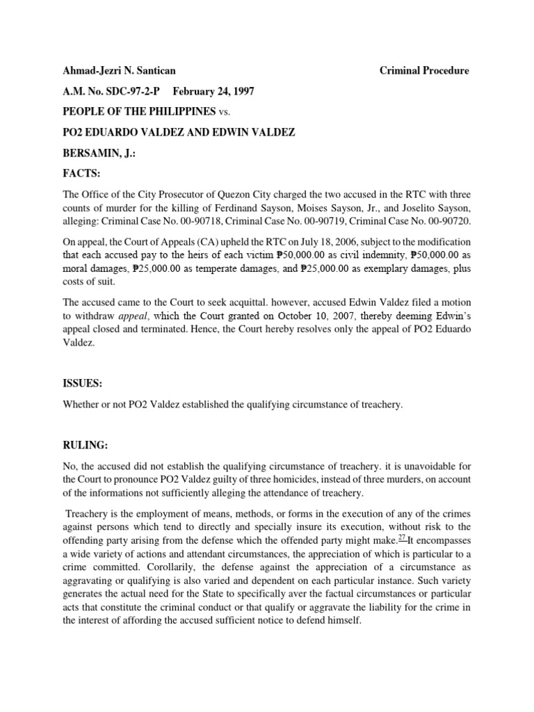 Weekly Case No. 33 - G.R. No. 175602 People of The Philippines, Vs PO2 ...
