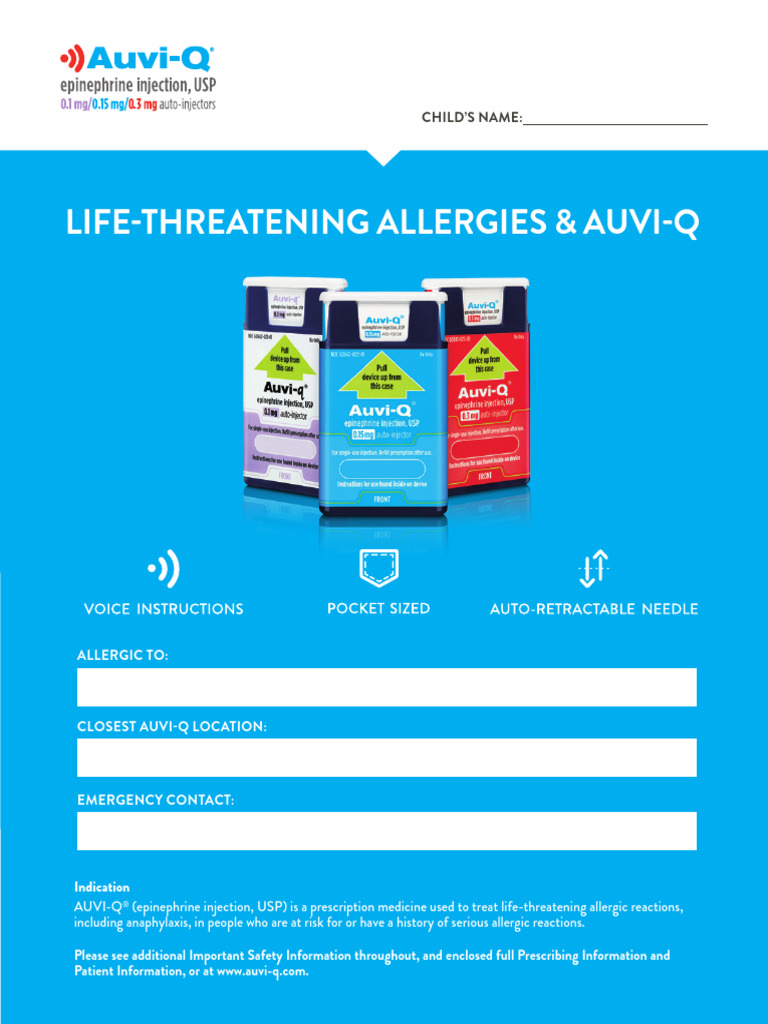 Quick Reference Guide | PDF | Allergy | Epinephrine Autoinjector