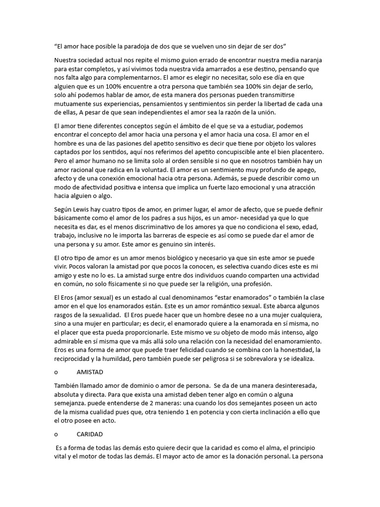El Amor Hace Posible La Paradoja de Dos Que Se Vuelven Uno Sin Dejar de ...