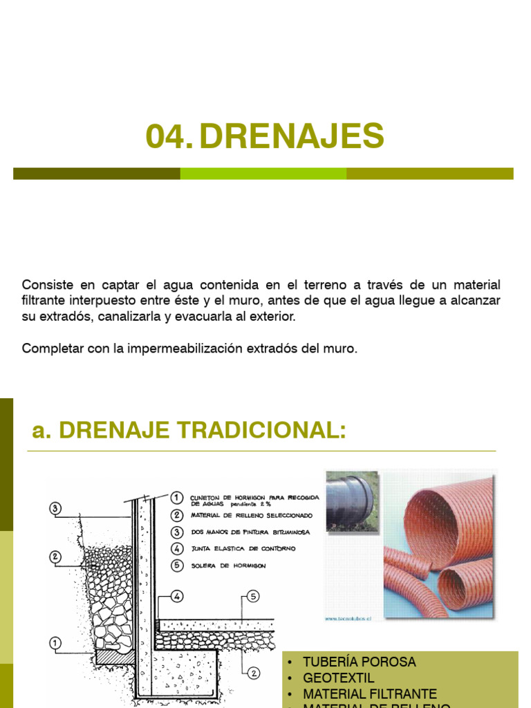 4 04 Drenajes | PDF | Hazme | Elementos arquitectónicos