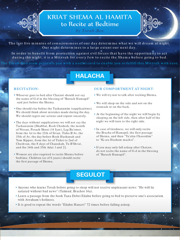 Kriat Shema Al Hamita | PDF | Shema Yisrael | Jewish Law And Rituals