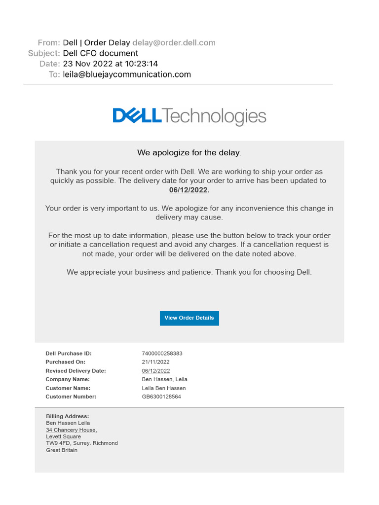 Dell CFO Document | PDF