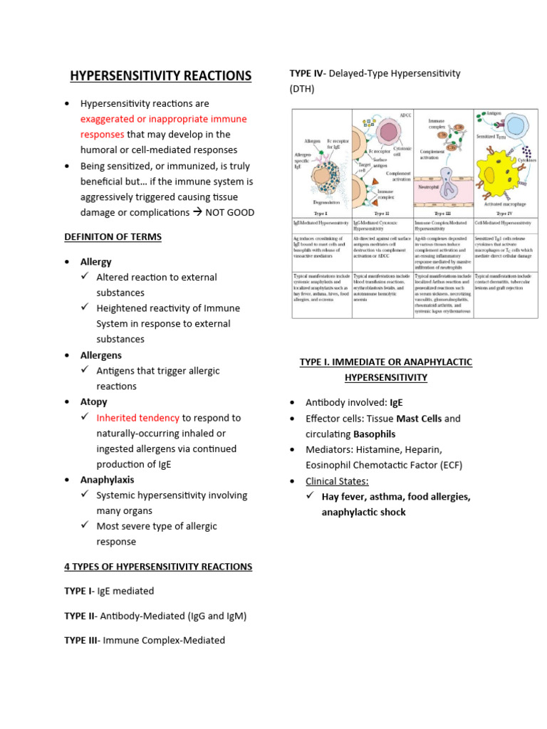 Hypersensitivity Reactions | PDF | Allergy | Immune System